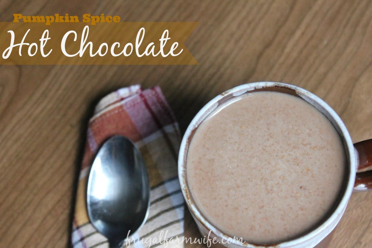 Pumpkin Spice Hot Chocolate | Frugal Farm Wife