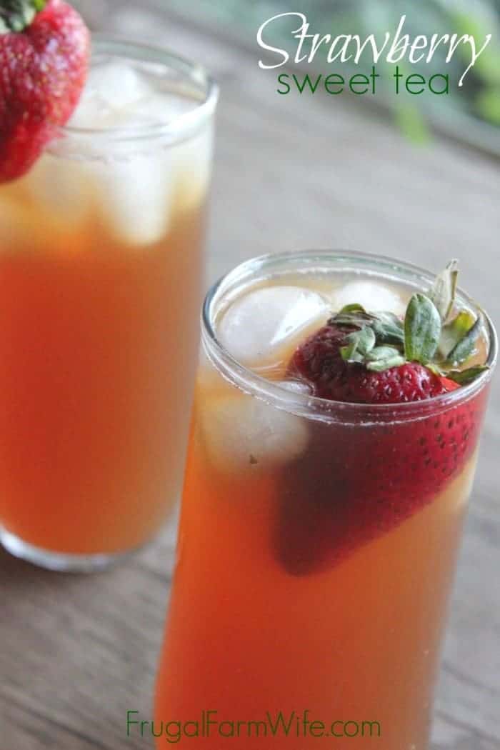 Strawberry Iced Tea Recipe - The Frugal Farm Wife