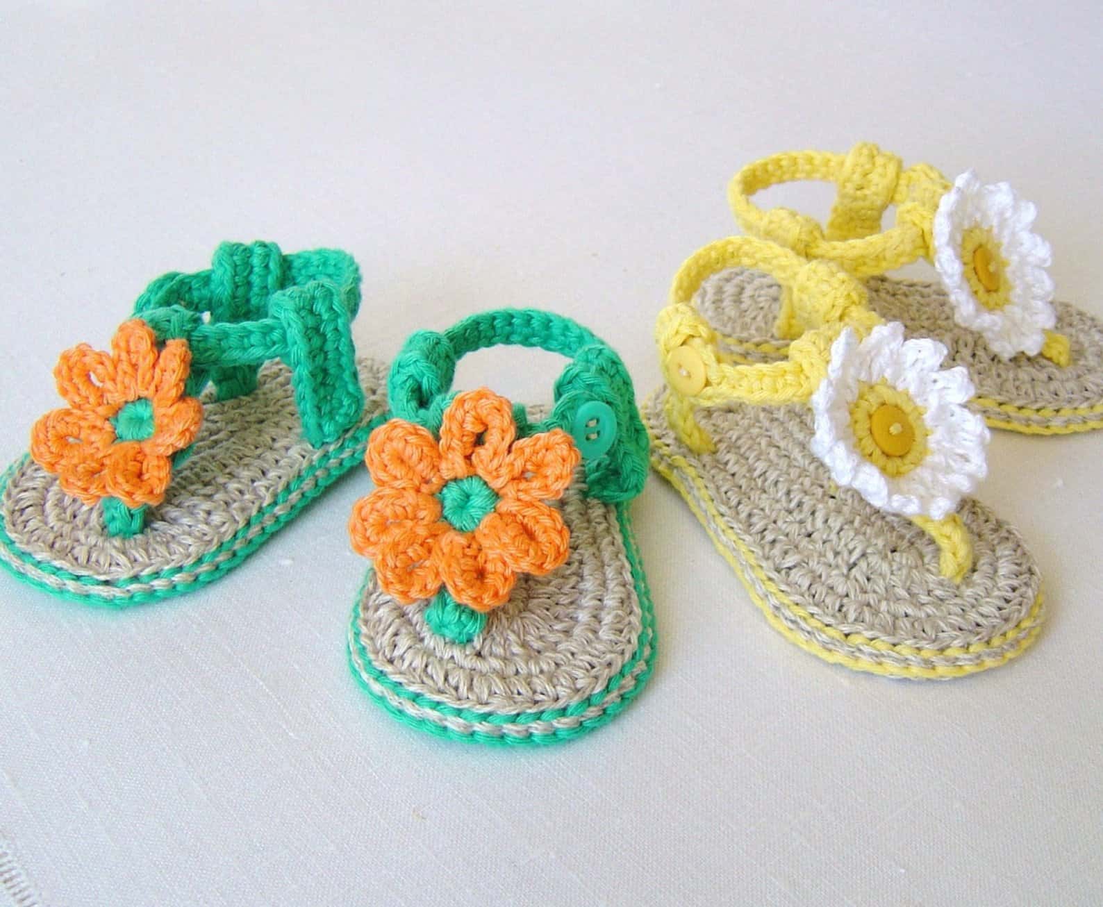 Adorable Crochet Baby Sandals Patterns To Make | Frugal Farm Wife
