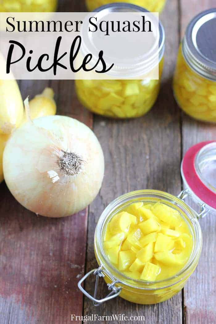 Tasty Summer Squash Pickles | Frugal Farm Wife